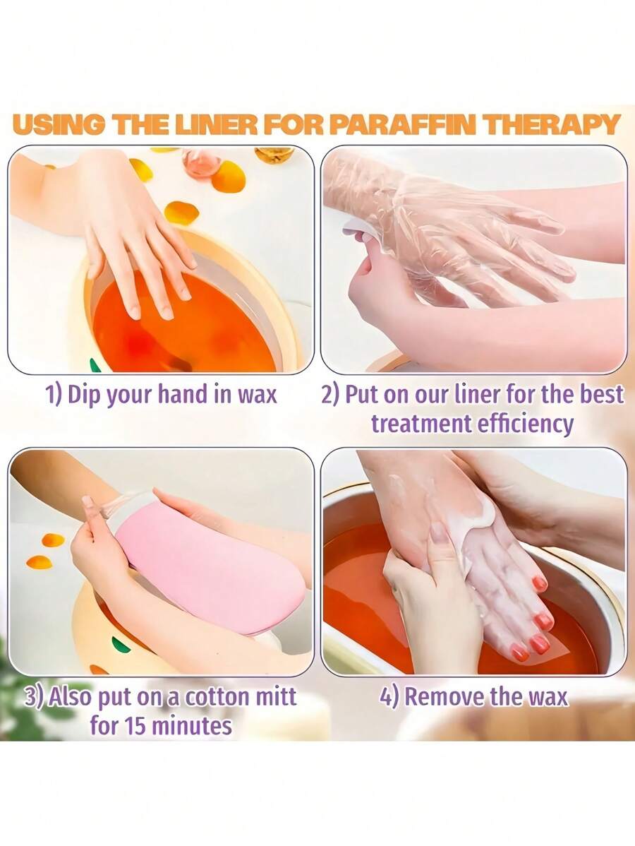 100 Pairs SPA-Grade Non-Slip Hydrating Foot & Hand Mask Set | Moisturizing Wax Treatment For ...