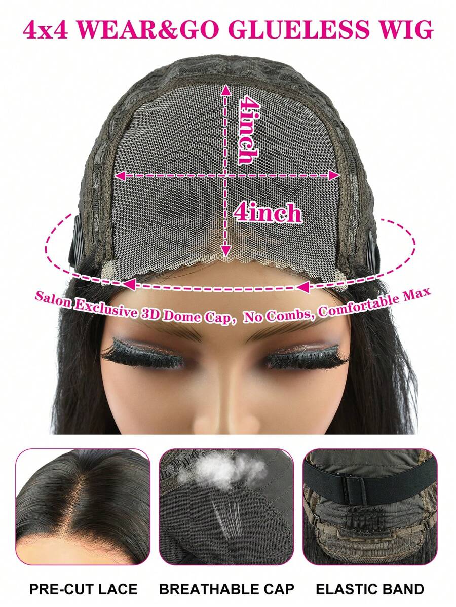 Non Adhesive Wig, Short Wave Wig, Body Wave HD Lace Front Wig, Suitable ...