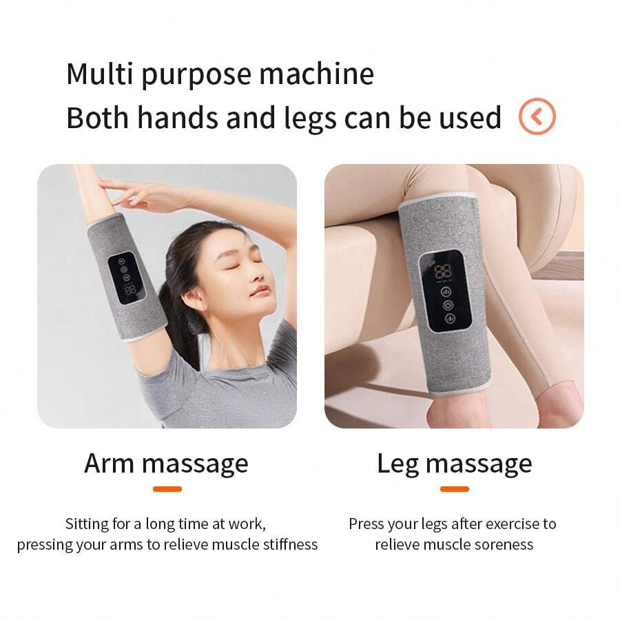 1pc/2pcs Intelligent Leg Massager With Dual Air Bags, Heating, Multi ...