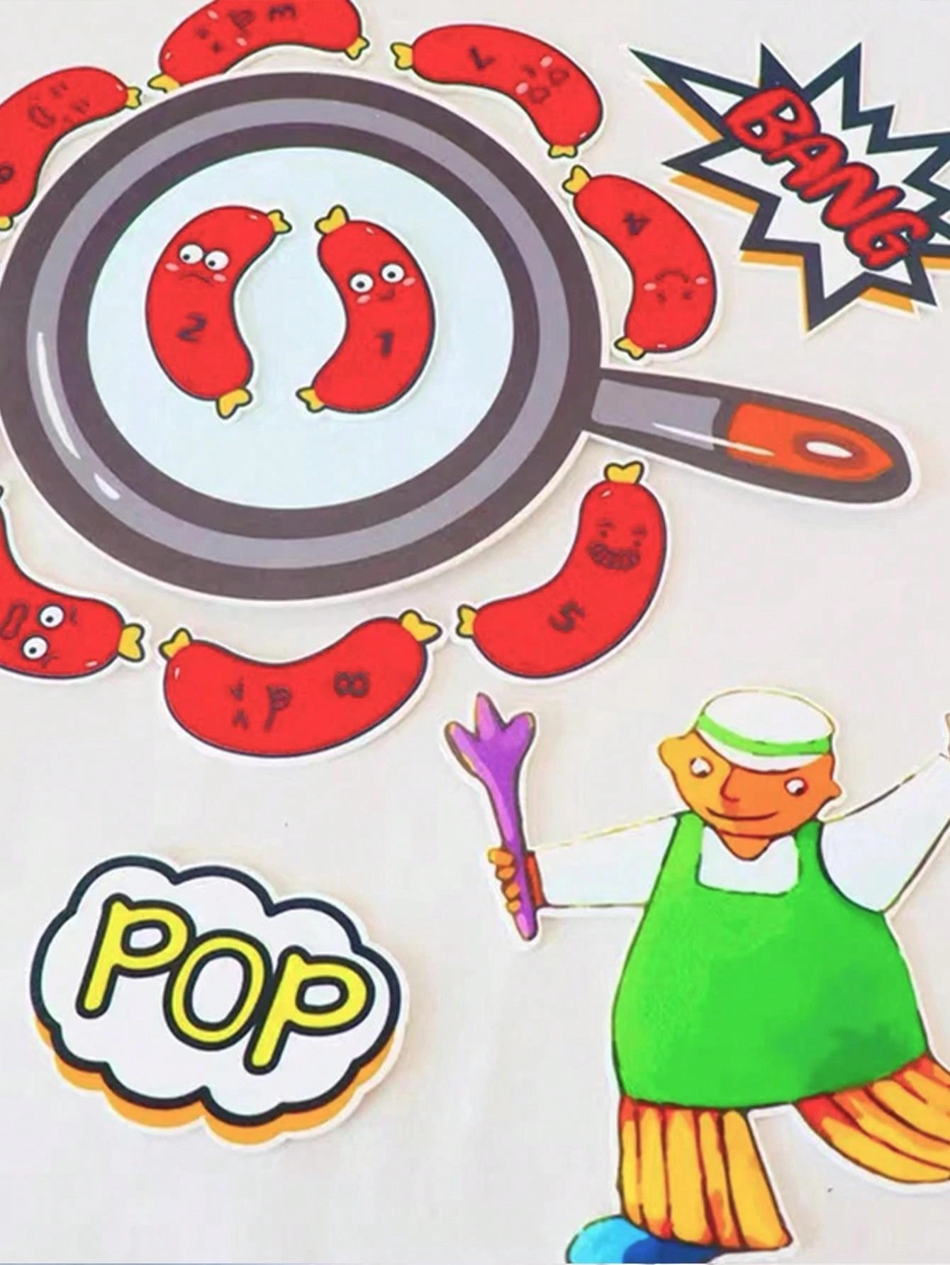 hoojojo 14 Pcs Story Felt Sets, 10 Sausage Styles, Storytelling ...