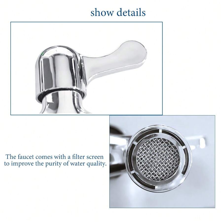 1pc - Built-In Washing Machine Faucet, Wall-Mounted Copper Washing ...