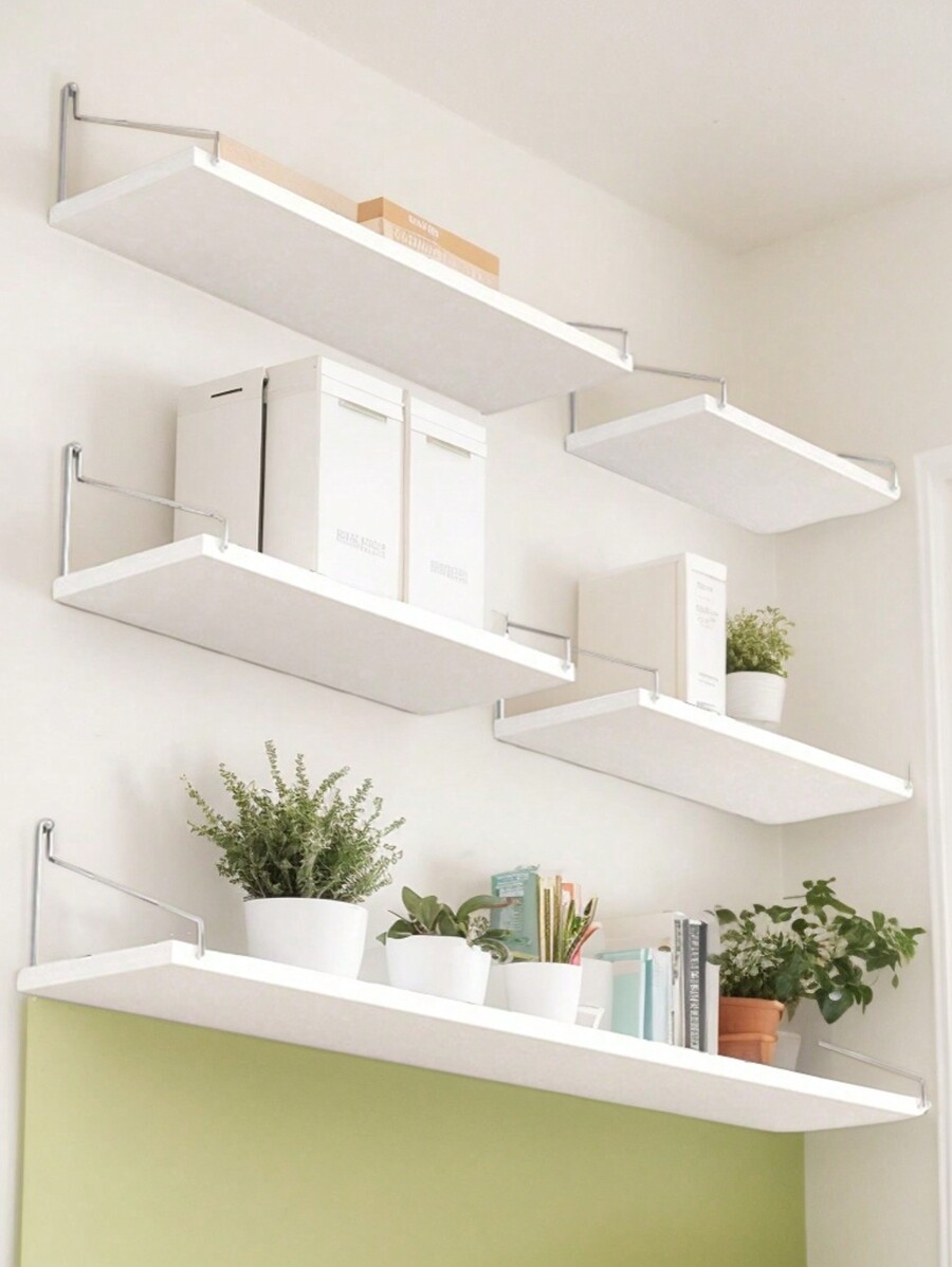 1pc Wall Mounted Storage Shelf, Iron Art No Drill Needed, Decor For ...