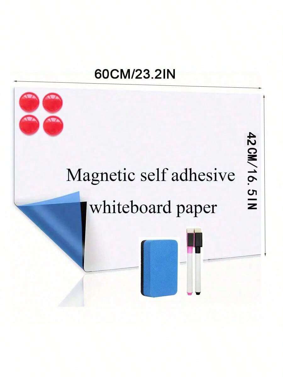 Whiteboard For Wall, 16*24in Self-Adhesive Magnetic Contact Paper ...