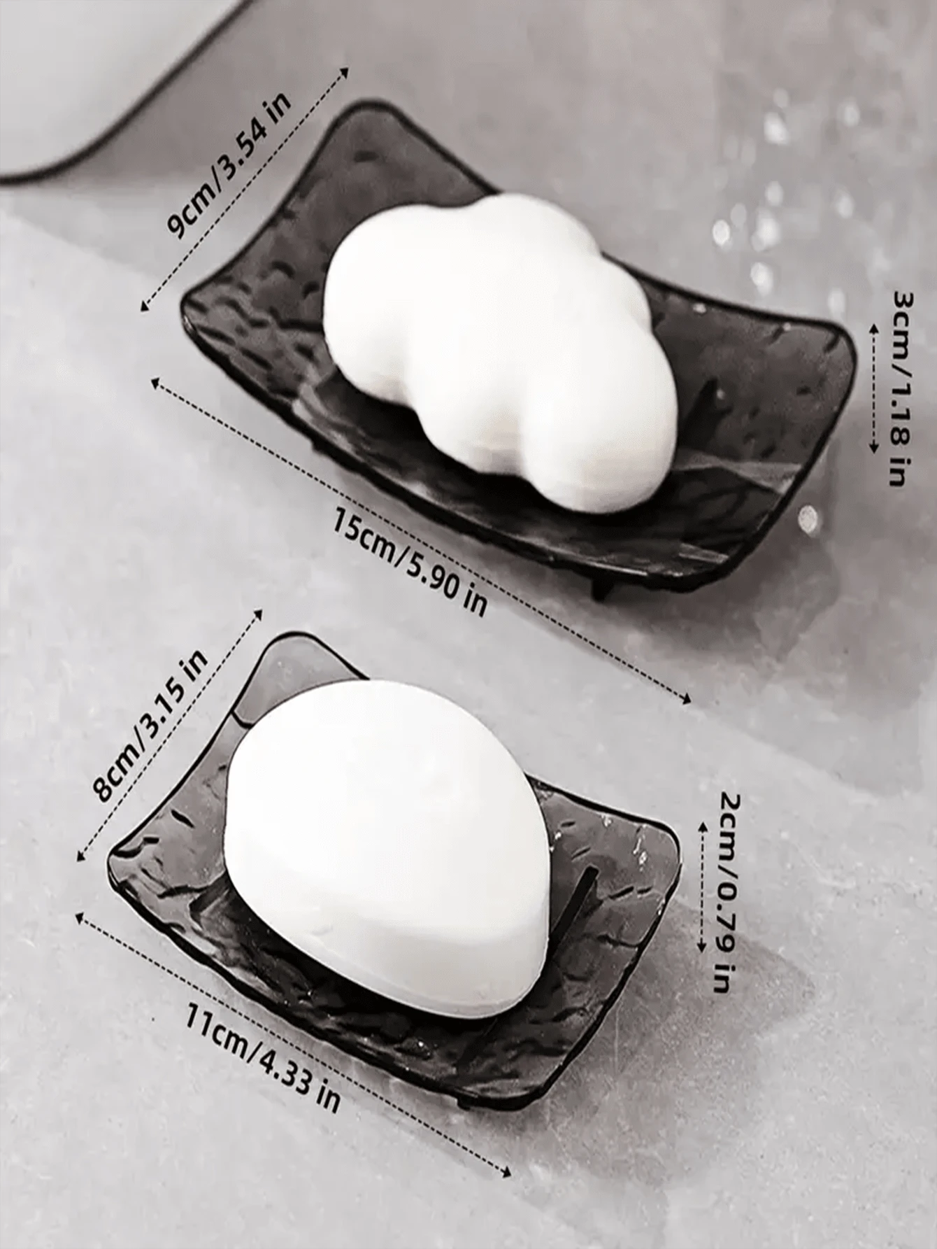 1pc Glacier Simple Soap Dish - Self-Draining Soap Holder Without ...