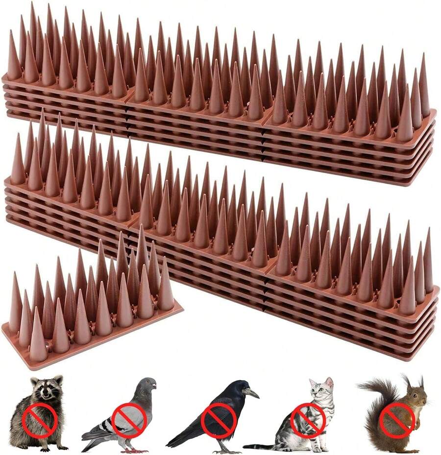COSANSYS NEW Bird Spikes, 12 Pack/5M Squirrel Raccoon Pigeon Cat Fox ...