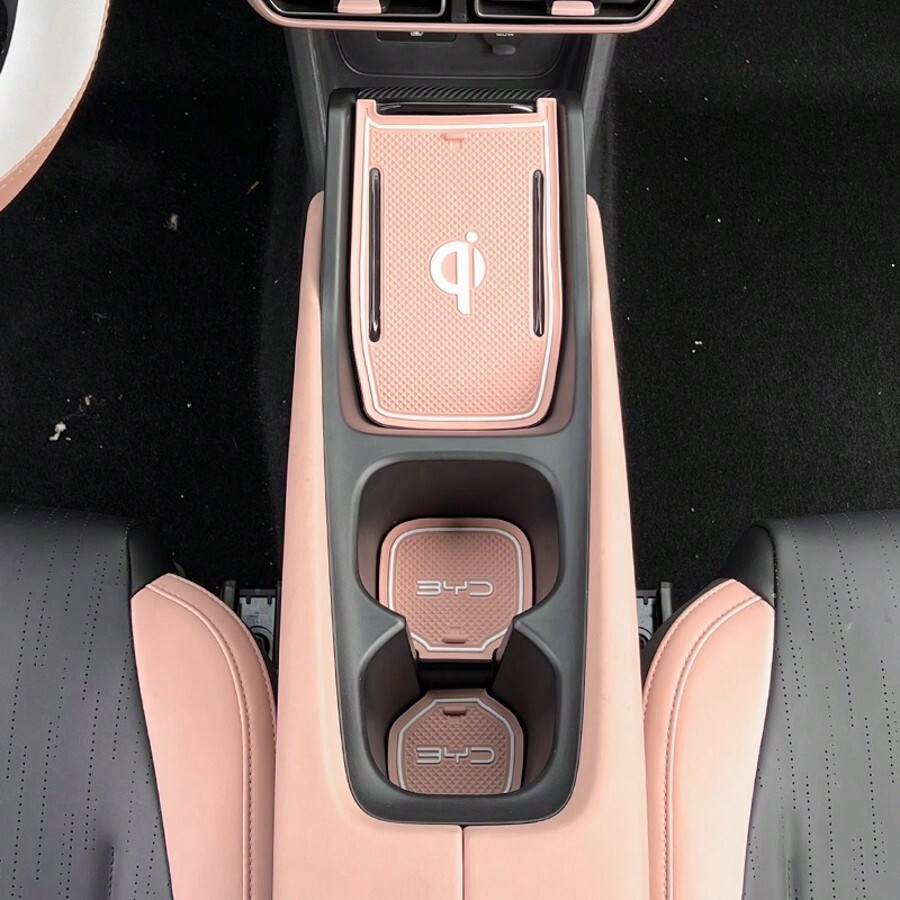 Kit 3 Car Interior Mats Wireless Charging Base Water Cup Holder ...