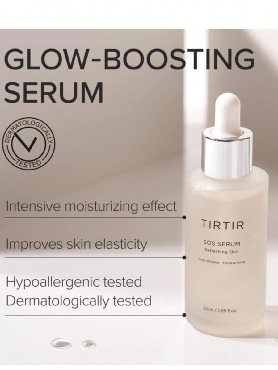 TIRTIR SOS Serum 50ml, Radiant Glow Boosting Face Serum ,Plumping, Anti ...