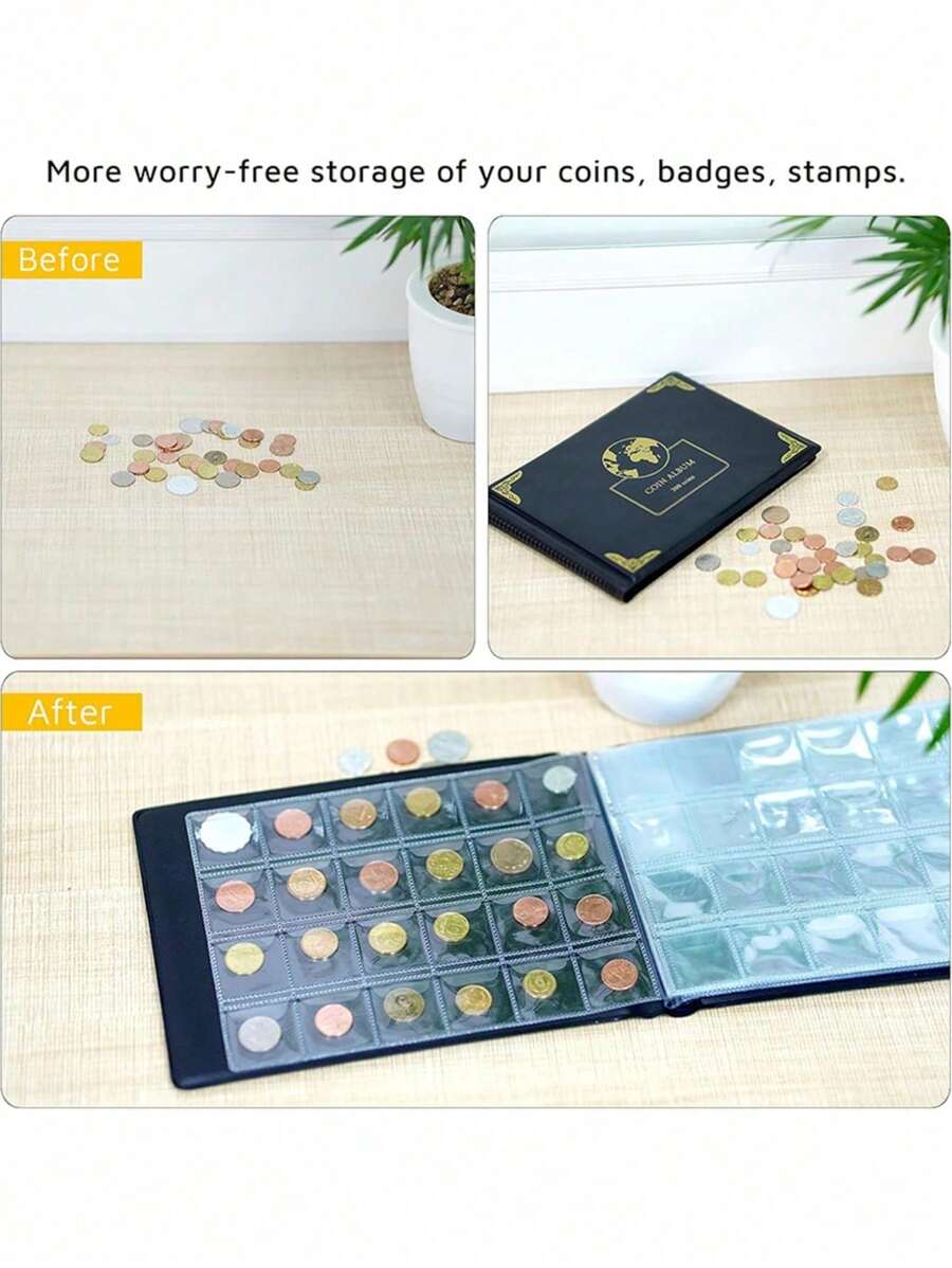 1pc PVC Coin Album Pages - Lattice Design For Easy Organization And ...