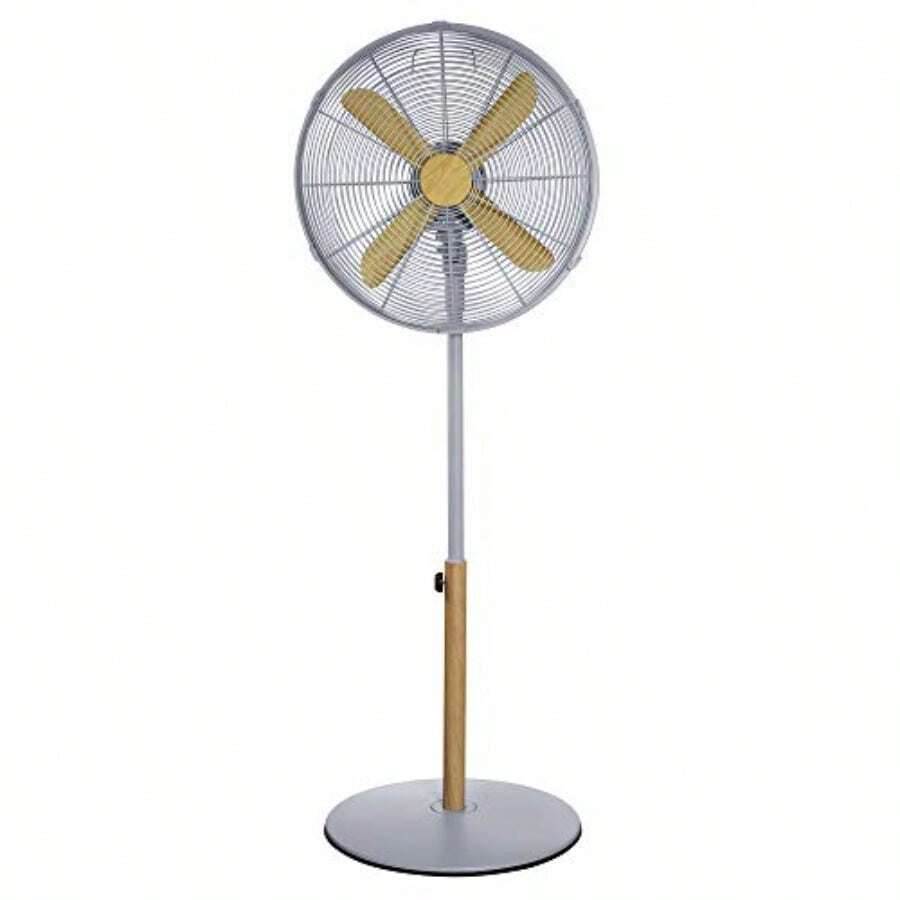 16inch Scandi Electric Pedestal Fan Tall Standing Fan Height Adjustable ...