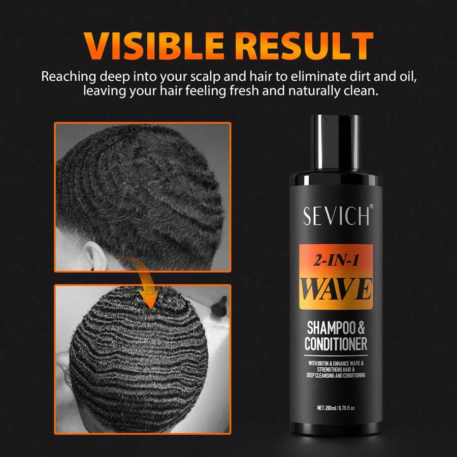 sevich 360 Wave Shampoo 2 In 1 Wave Pomade Deep Cleansing And ...