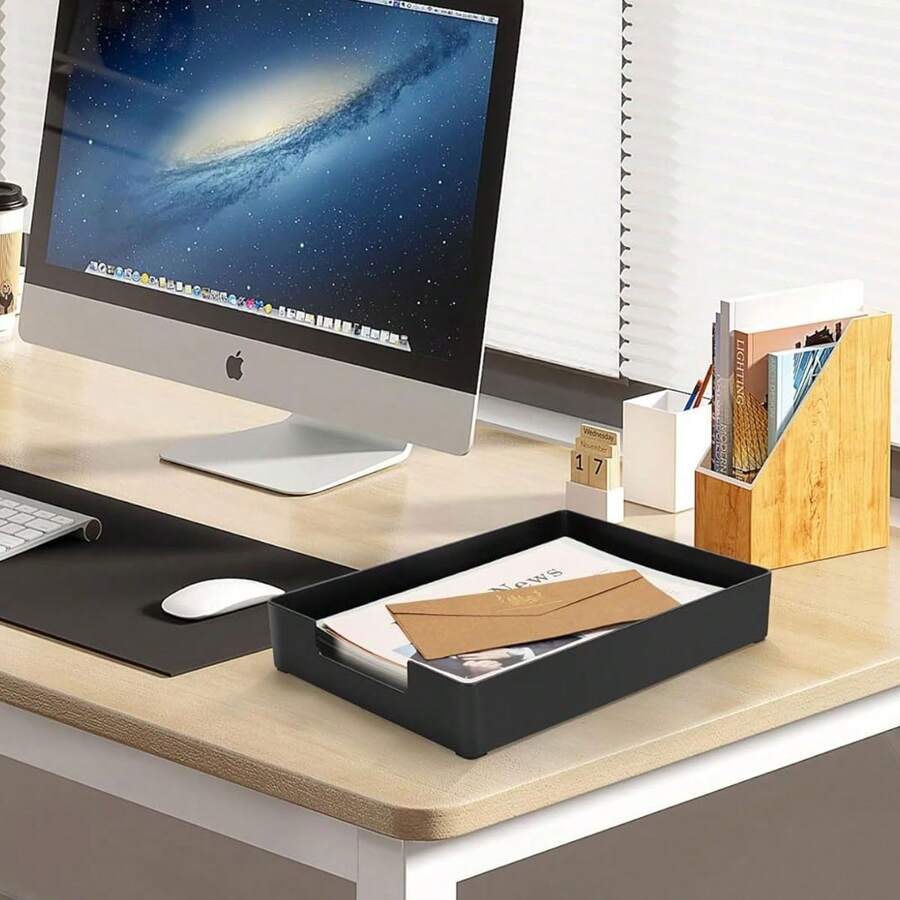 1pc Transparent Acrylic Multi-Functional File Tray, Stackable File ...