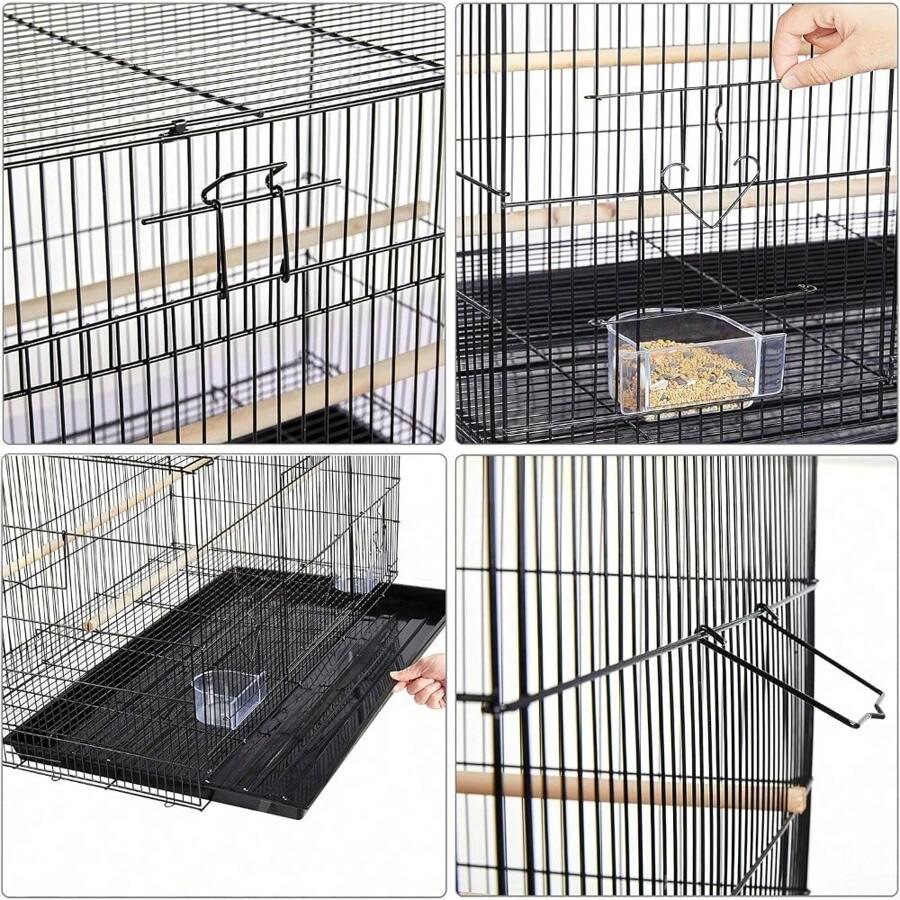 30-Inch Stackable Flight Bird Cages For Parakeets Cockatiels Conures ...