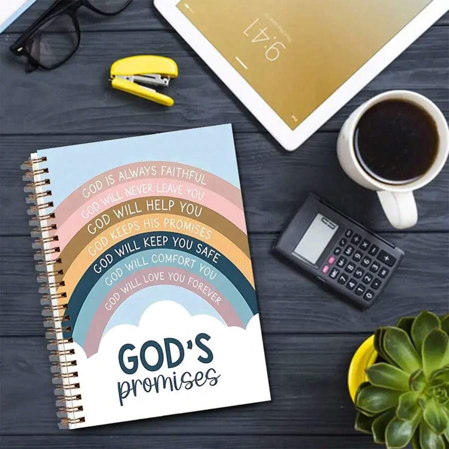 A God's Promise Bohemian Rainbow Baiyun Spiral Journal Notebook ...