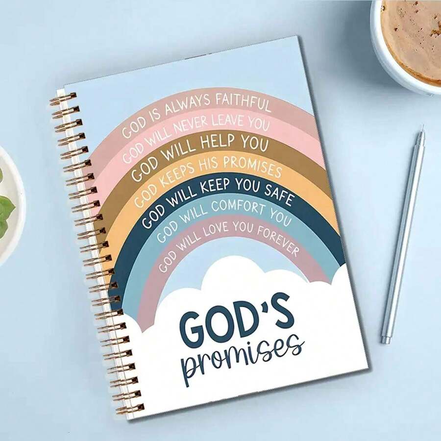 A God's Promise Bohemian Rainbow Baiyun Spiral Journal Notebook ...
