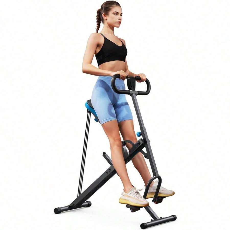 Squat Machine, 2 In 1 Squat Rowing Machine, Easy Setup & Foldable ...