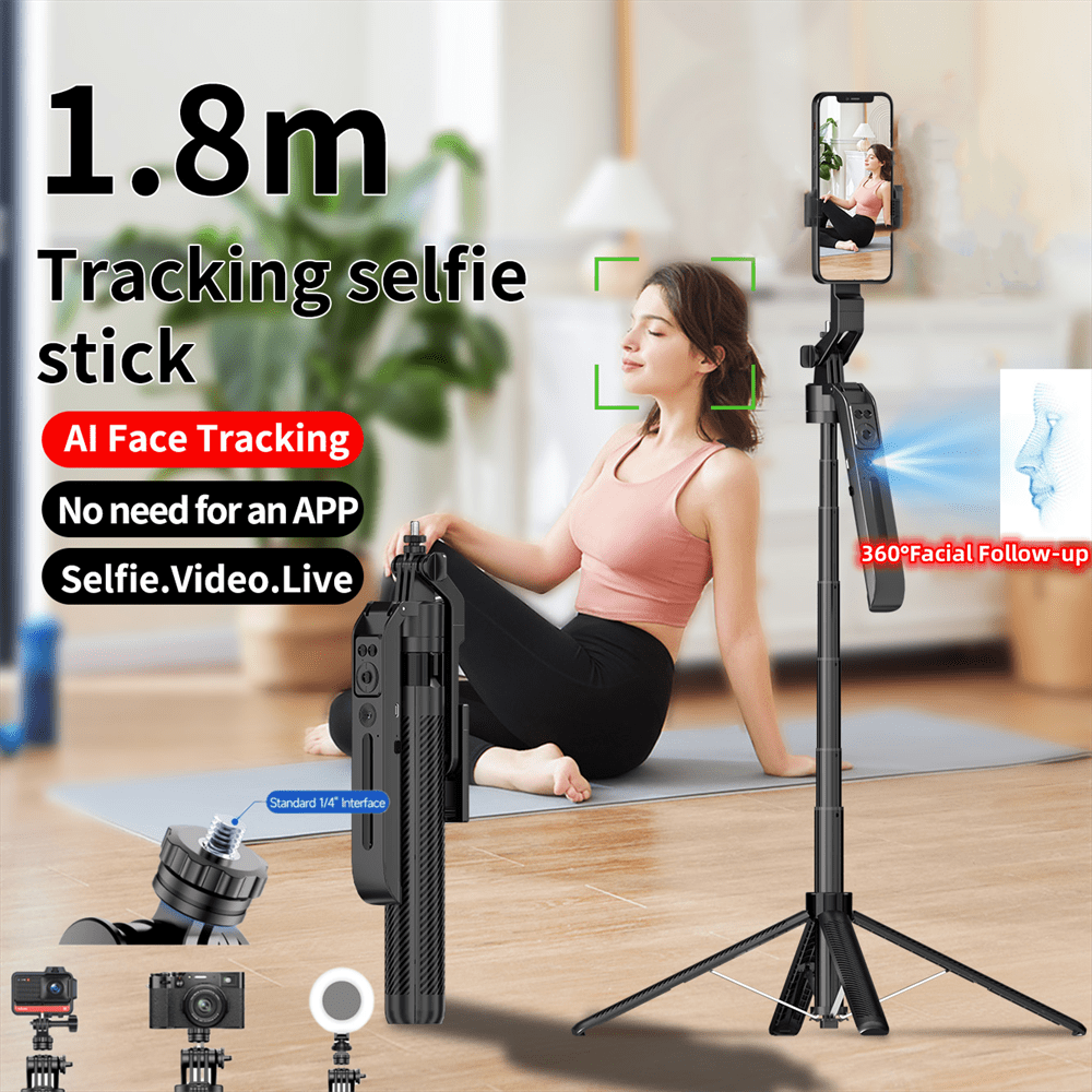 Selfie Stick Gimbal Stabilizer For Smartphone With Bluetooth Remote Intelligent Follow-Up Anti ...