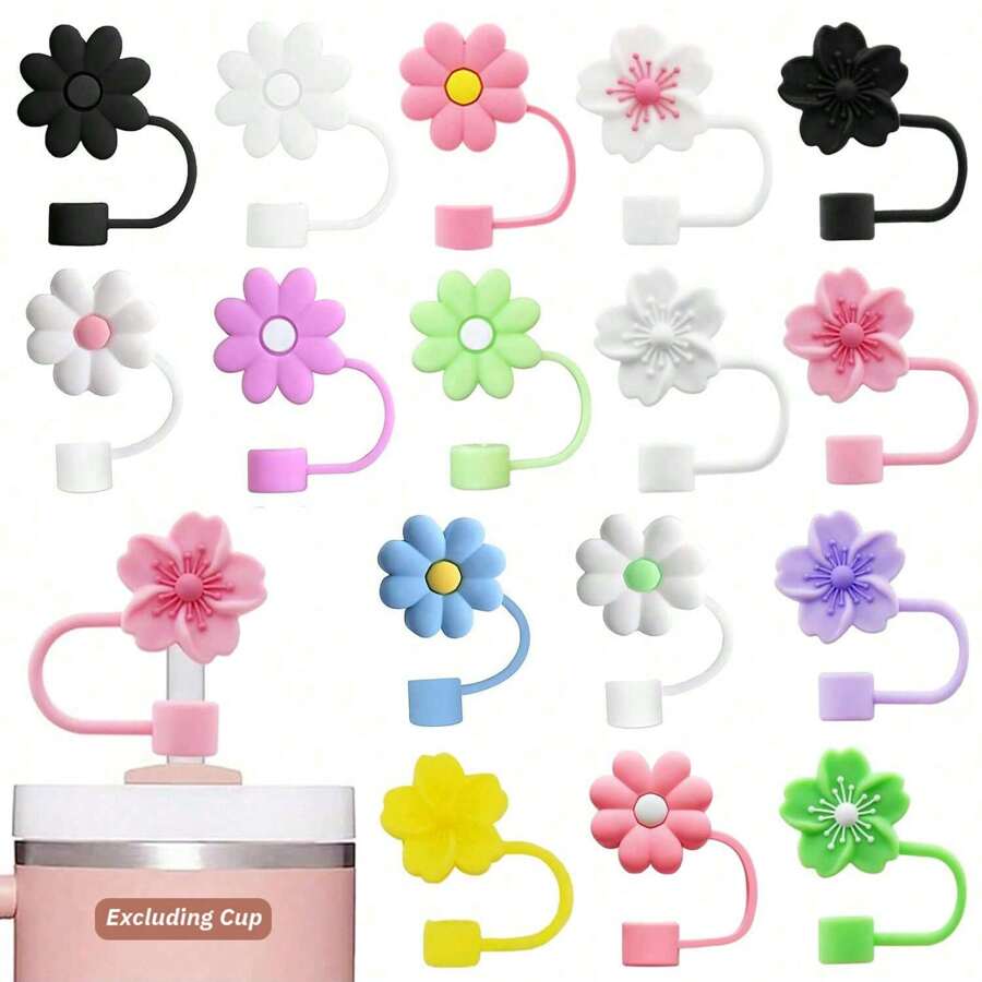 1 Pc 10mm Straw Cover Cap For Cup,Silicone Straw Topper Compatible With ...