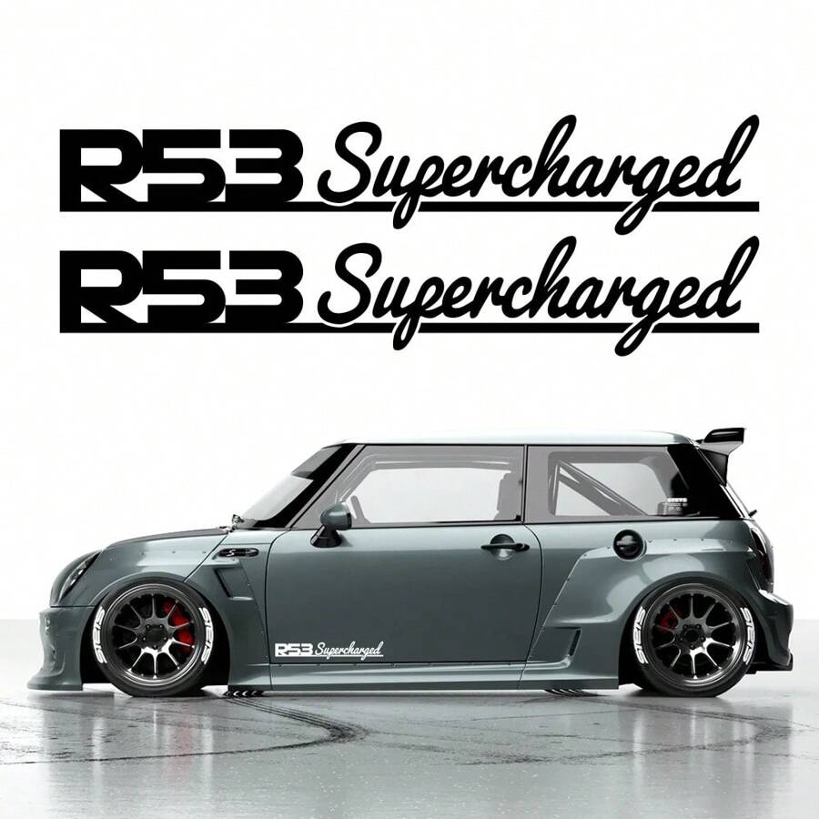 Car Side Sticker Supercharged DIY Vinyl Decals Decor Waterproof For ...