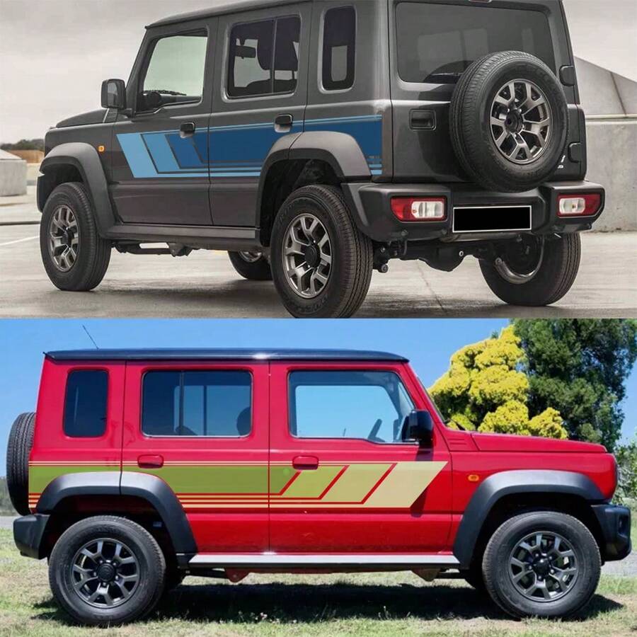 Car Door Side Stickers Boby Stripe Decal Kit For SUZUKI JIMNY XL WAGON JC74 4Door 2023-24 ...