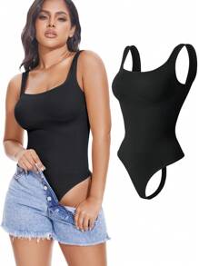 Seamless Women Thong Shapewear Bodysuit Tummy Control Abdomen ...