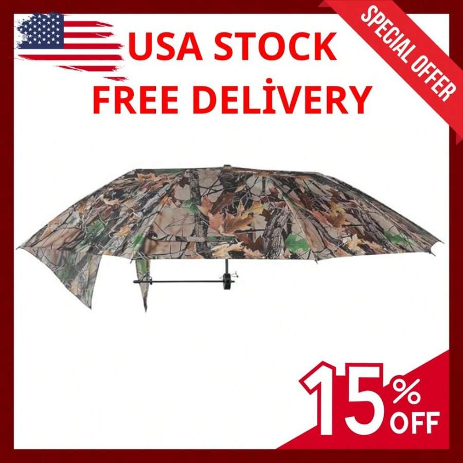 Tree Stand Umbrella, 58" Wide Camo Hunting Umbrella For Tree Stand ...