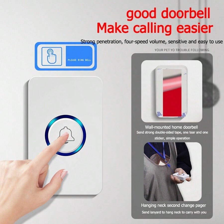 Smart Doorbell Wireless Remote Control Home Remote Call Device A Drag A ...
