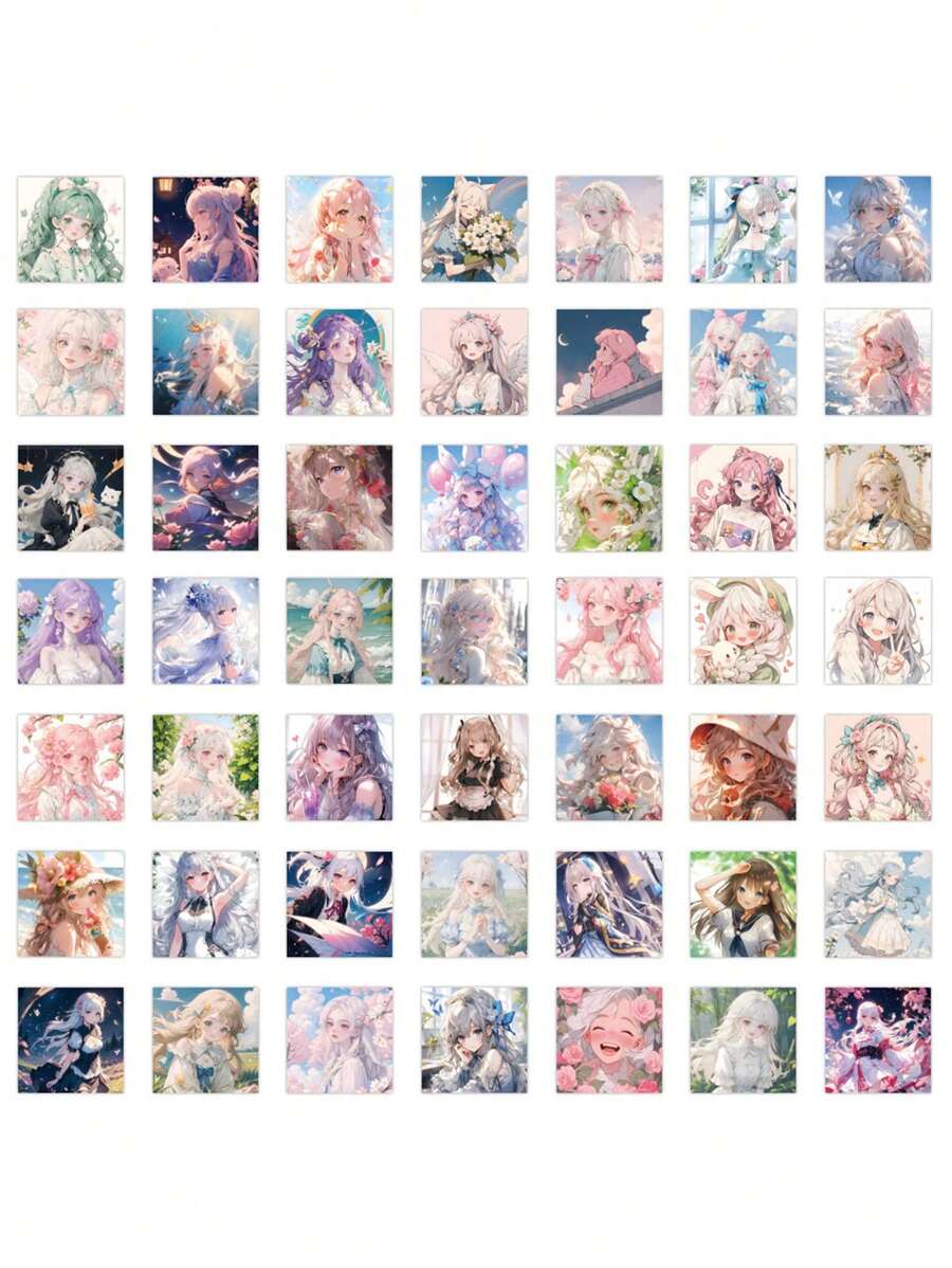 100pcs Cute Stickers Anime Cartoon DIY Kawaii Stickers Cartoon Anime ...