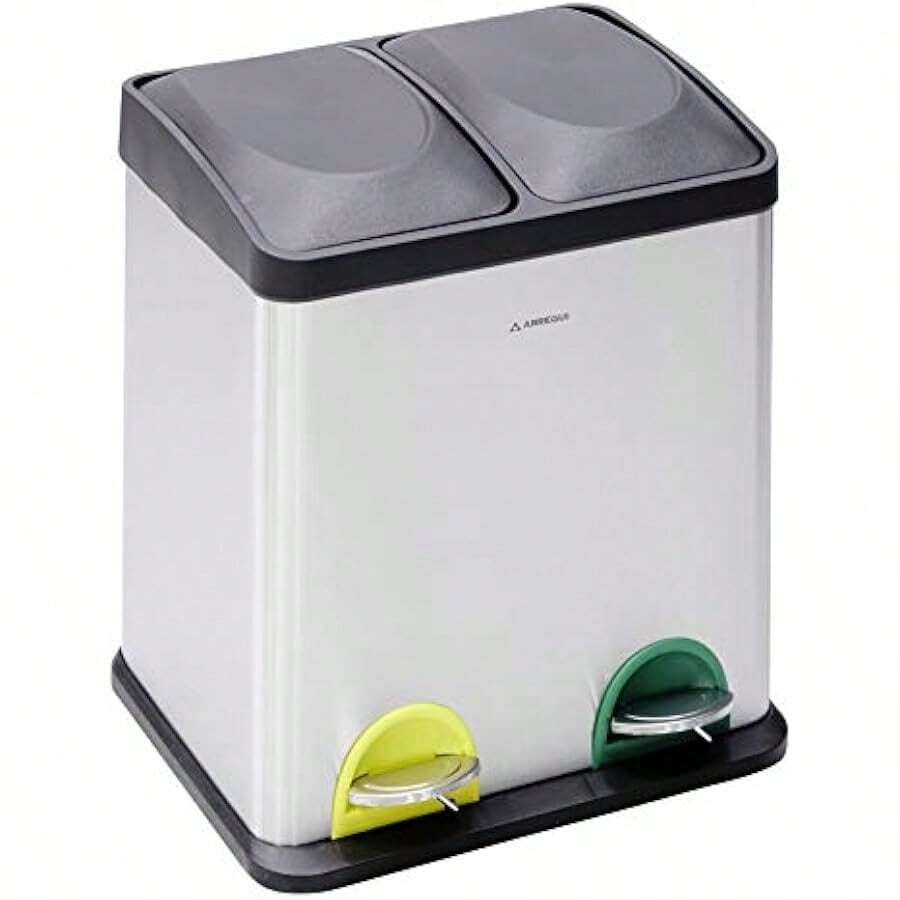 Stainless Steel Step Bin CR705-30L | 2x15L 30L Capacity | Trash Bin ...