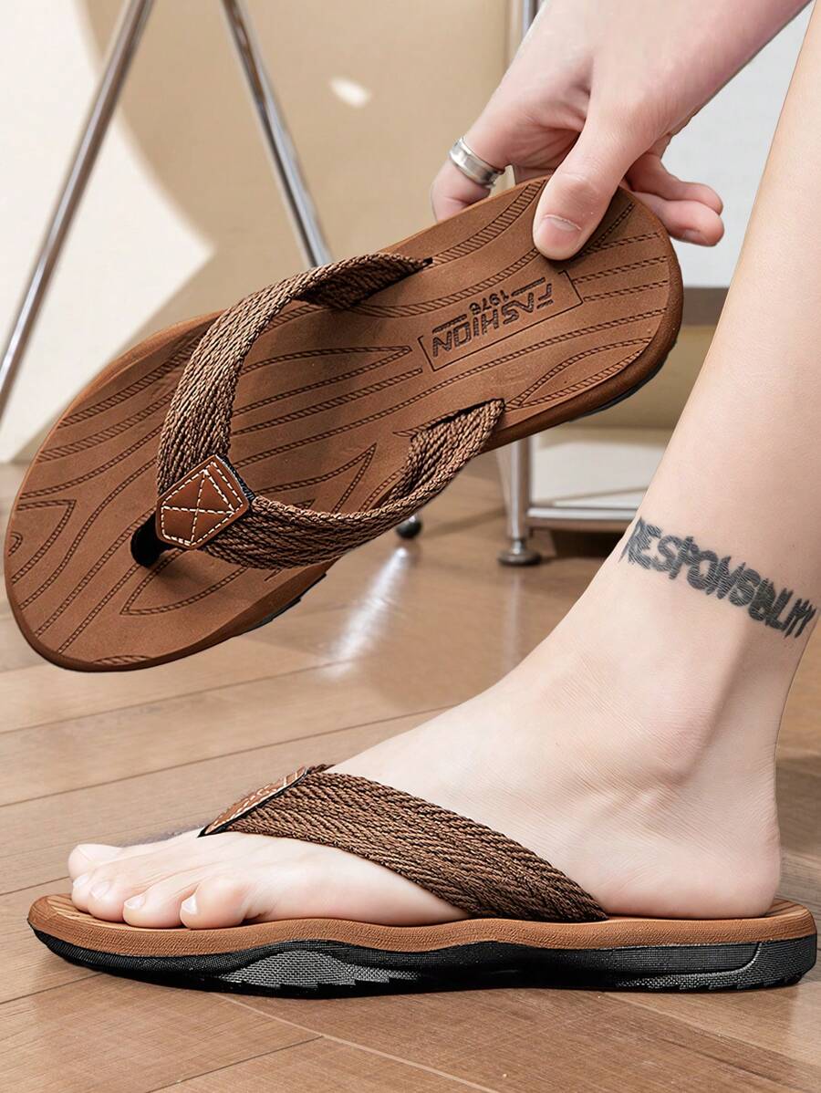 Men Flip Flops Arch Support Comfort Waterproof Open Toe Summer Beach ...