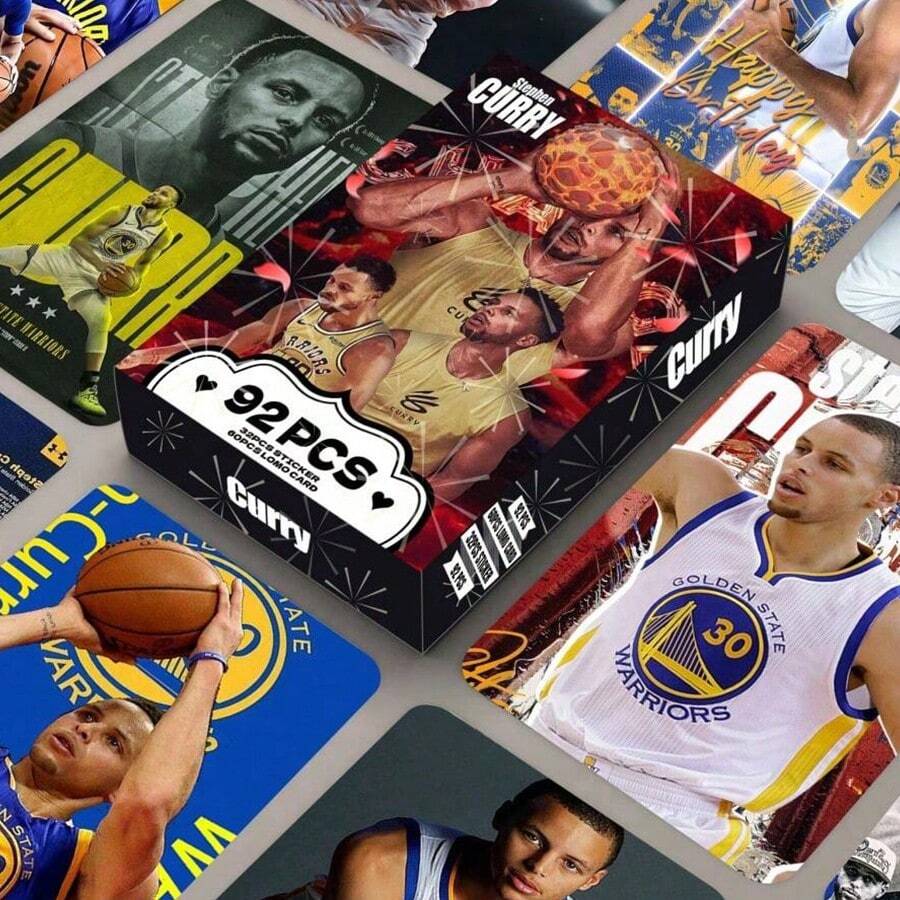 Bandai 92pcs LOMO Cards, Double-Sided Mini Cards, Sports Star Cards ...