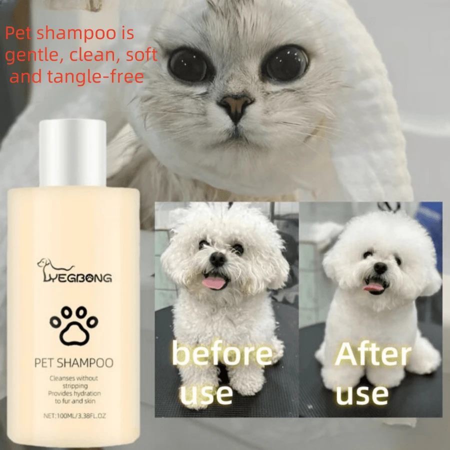 100ml Pet Shampoo, Gentle Cleansing For Cats And Dogs, Detangles And ...