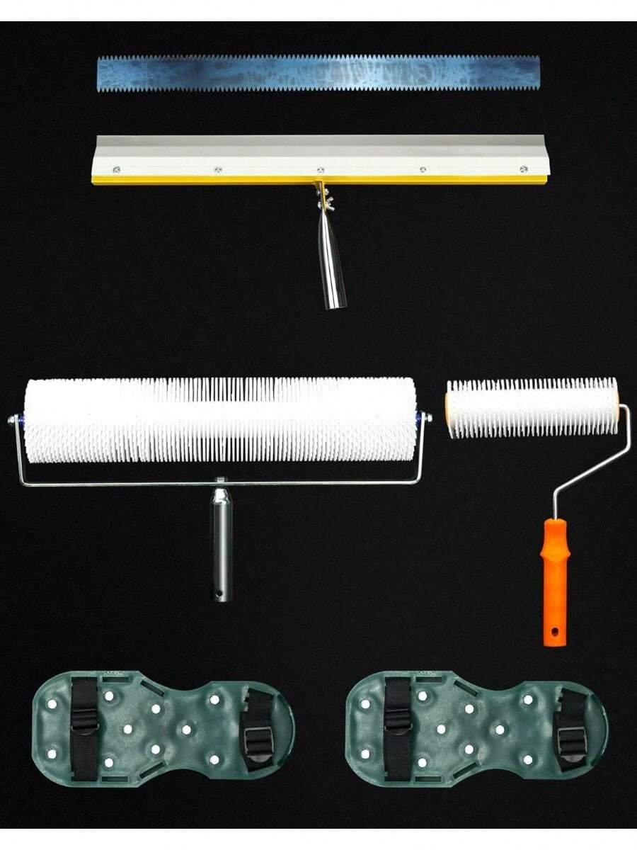 Self-Leveling Cement Tool Kit, Floor Construction Roller Spikes, Epoxy ...
