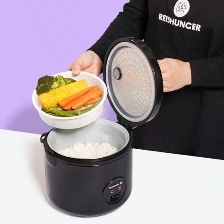 REISHUNGER Rice Cooker 1.2L 6.5Cups Keep Warm Function Non Stick ...