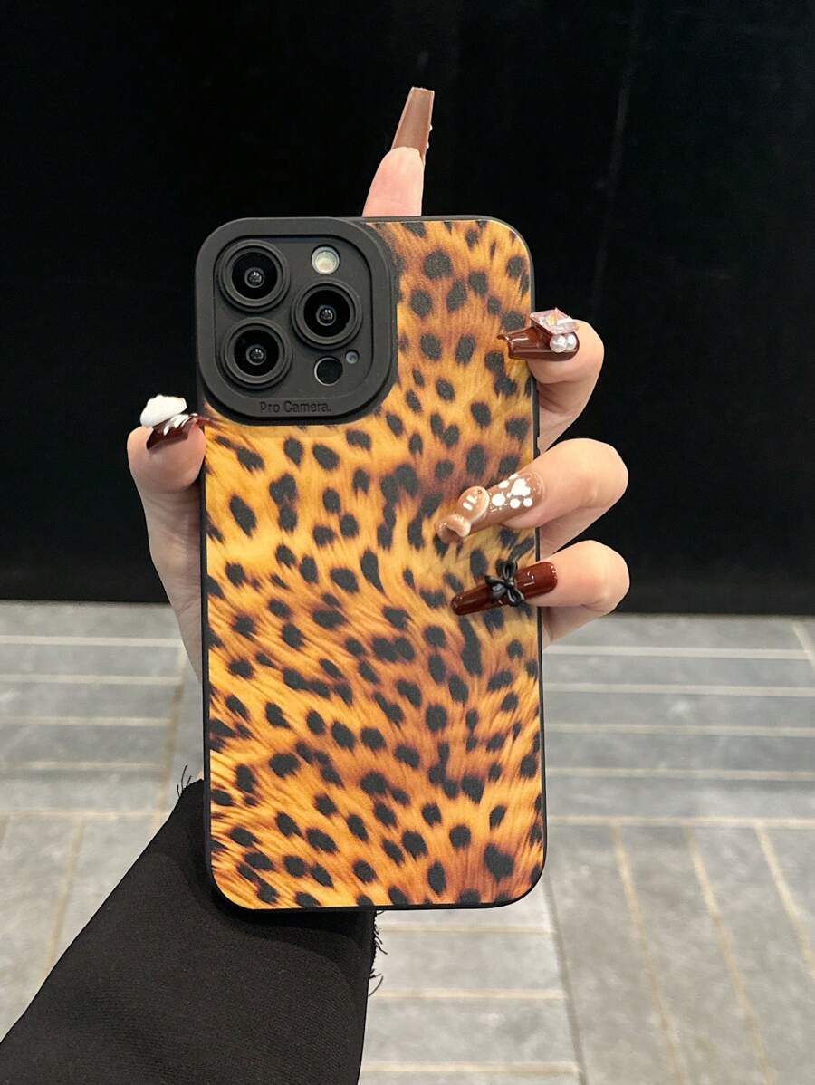 1pc New TPU Leopard Print Phone Case Compatible With IPhone 15/14/13/12/11/Pro/Pro Max/Plus ...