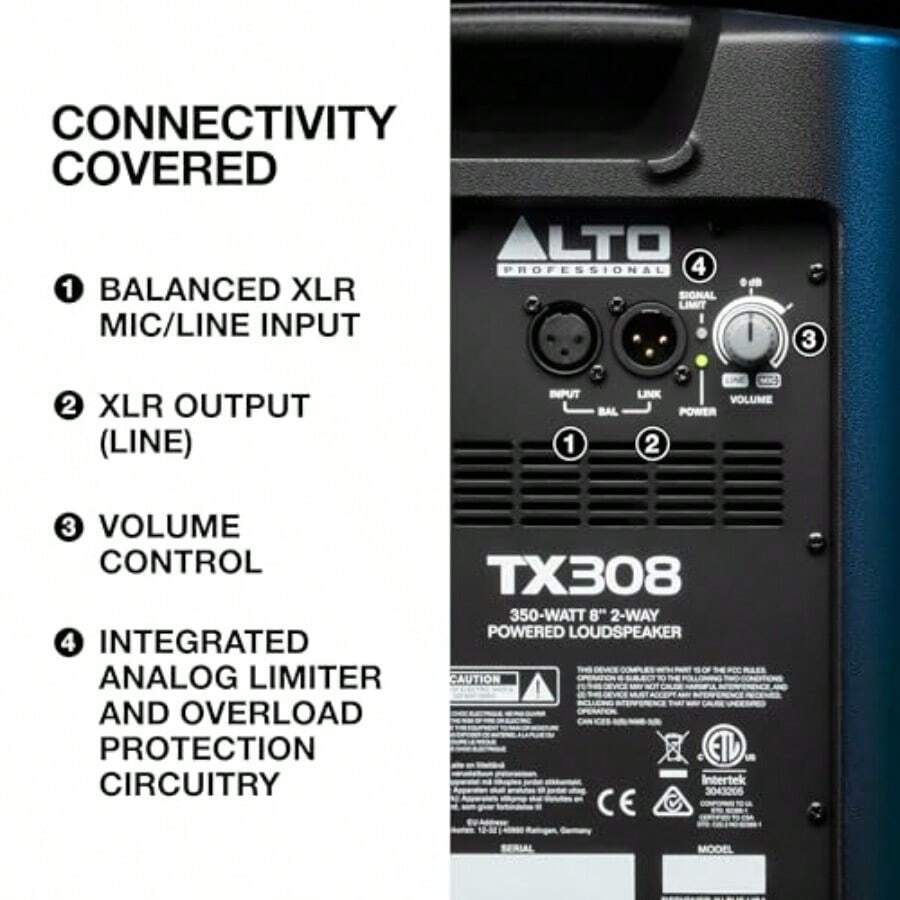 350W Act PA Speaker With 8 Inch Woofer For Mobile DJ Musicians Small ...