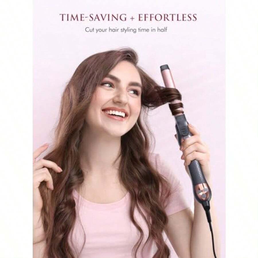 25mm Automatic Rotating Curling Iron Ceramic Hair Curler For All Hair