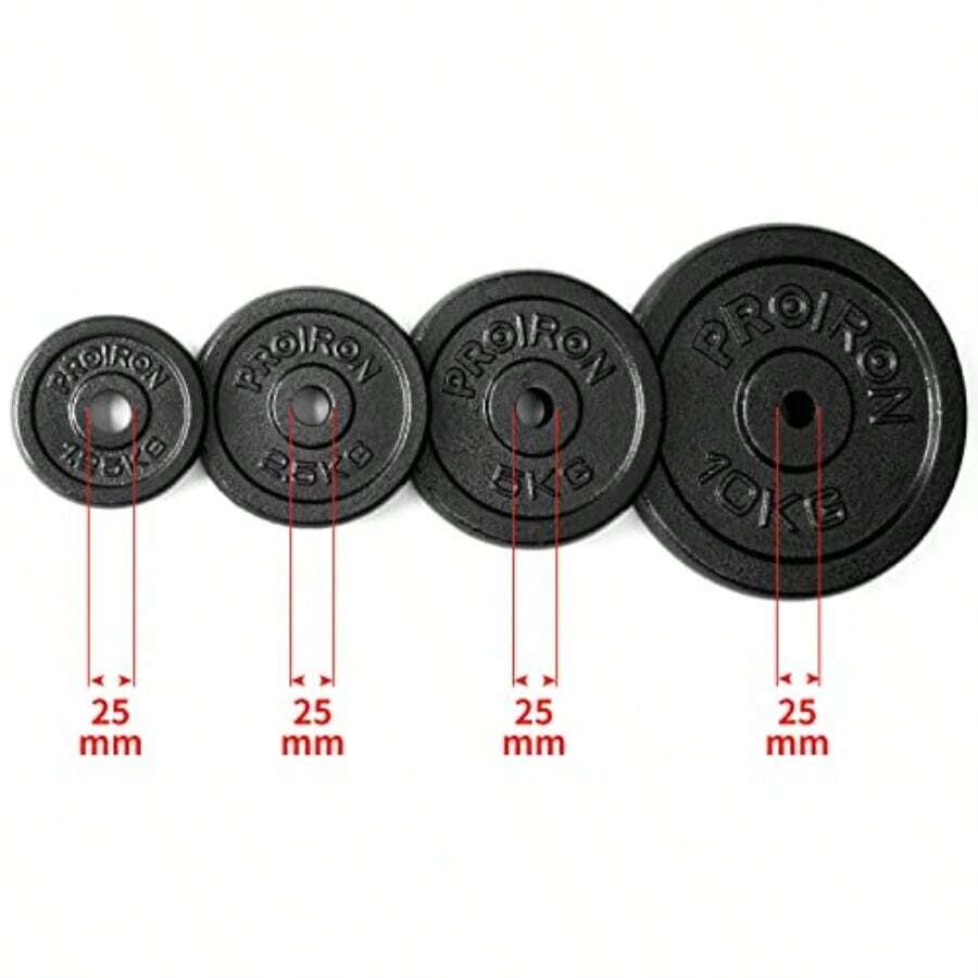 Cast Iron Weight Plates 1 Inch Barbell Plates 1.25kg 2.5kg 5kg 10kg ...
