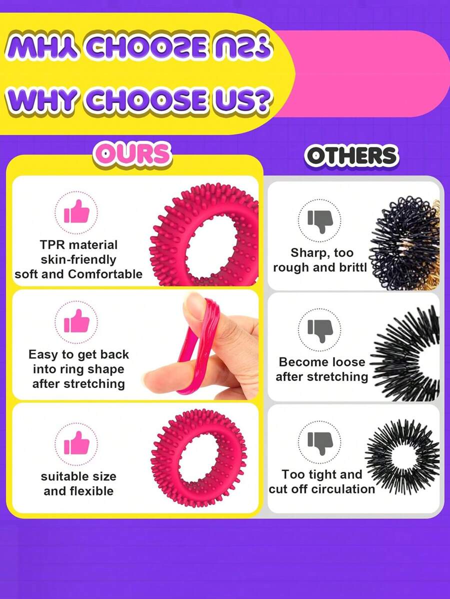 lovely flower Fidget Toys Sensory Rings: Fidget Ring Sensory Toys With ...