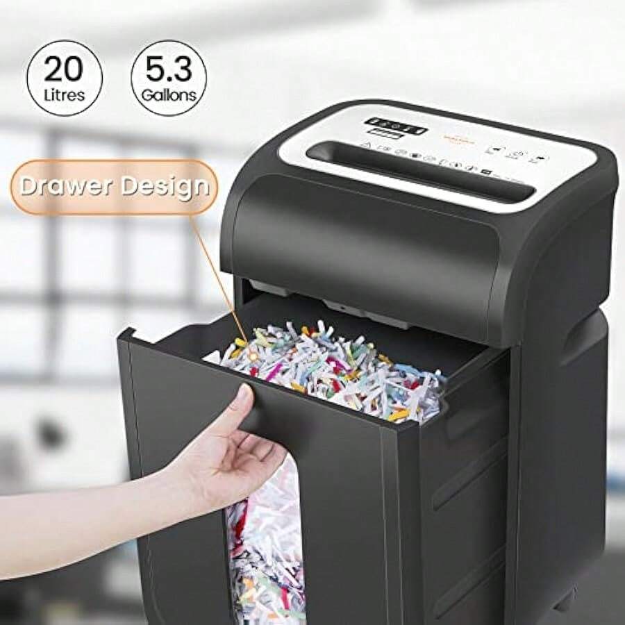 Cross Cut Paper Shredder For Home Office Use Heavy Duty 15-Sheet ...