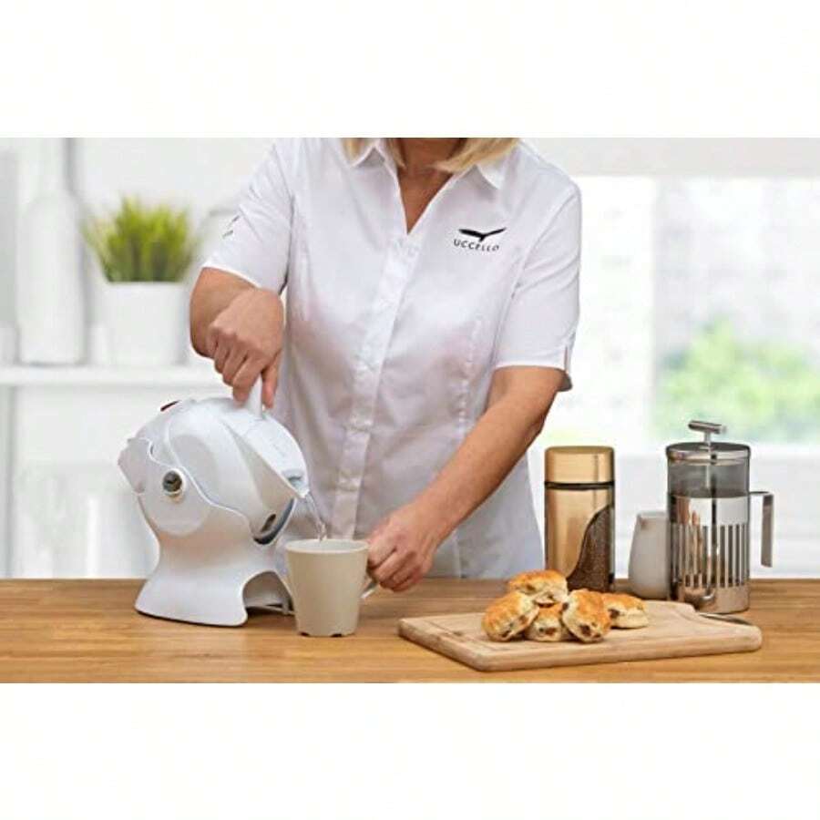 Uccello Electric Safety Kettle 1.5 Liters Black Tipper Base Included ...