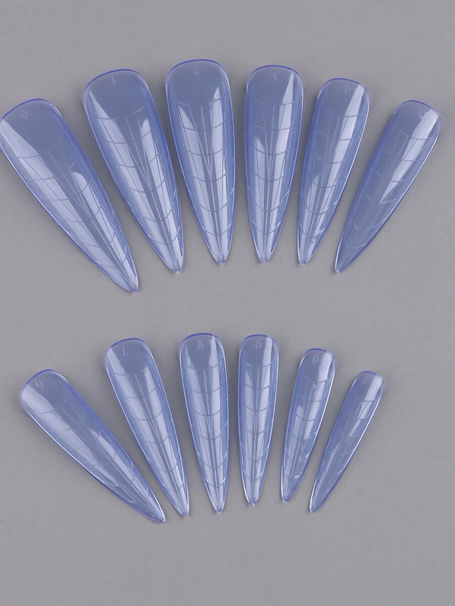 Conjunto de 288 peças de formas duplas para gel de unha poli 12 formas ...