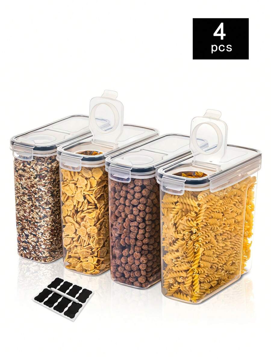 2pcs/4pcs Multipurpose Airtight Cereal & Dry Food Storage Containers ...