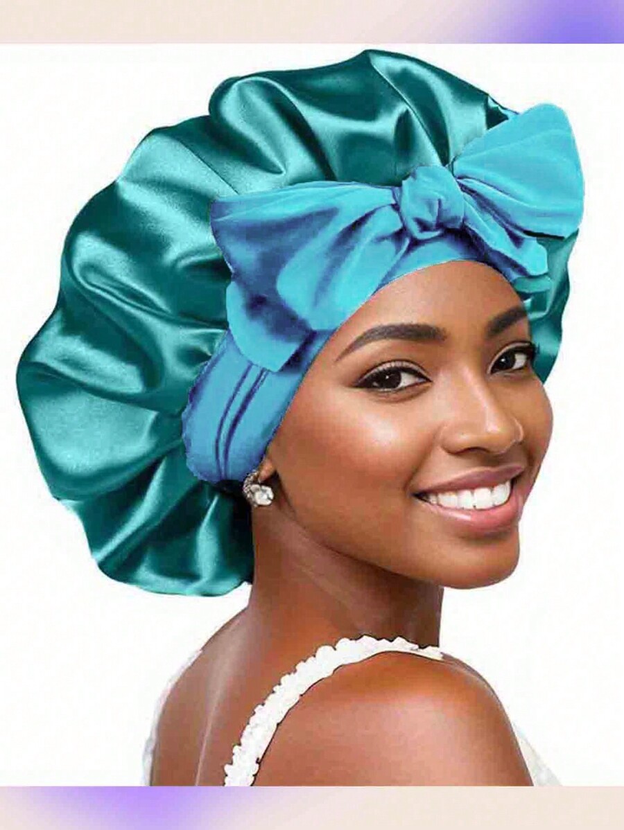 Satin Bonnet Caps For Women With Elastic Band Silk Bonnet For Sleeping ...