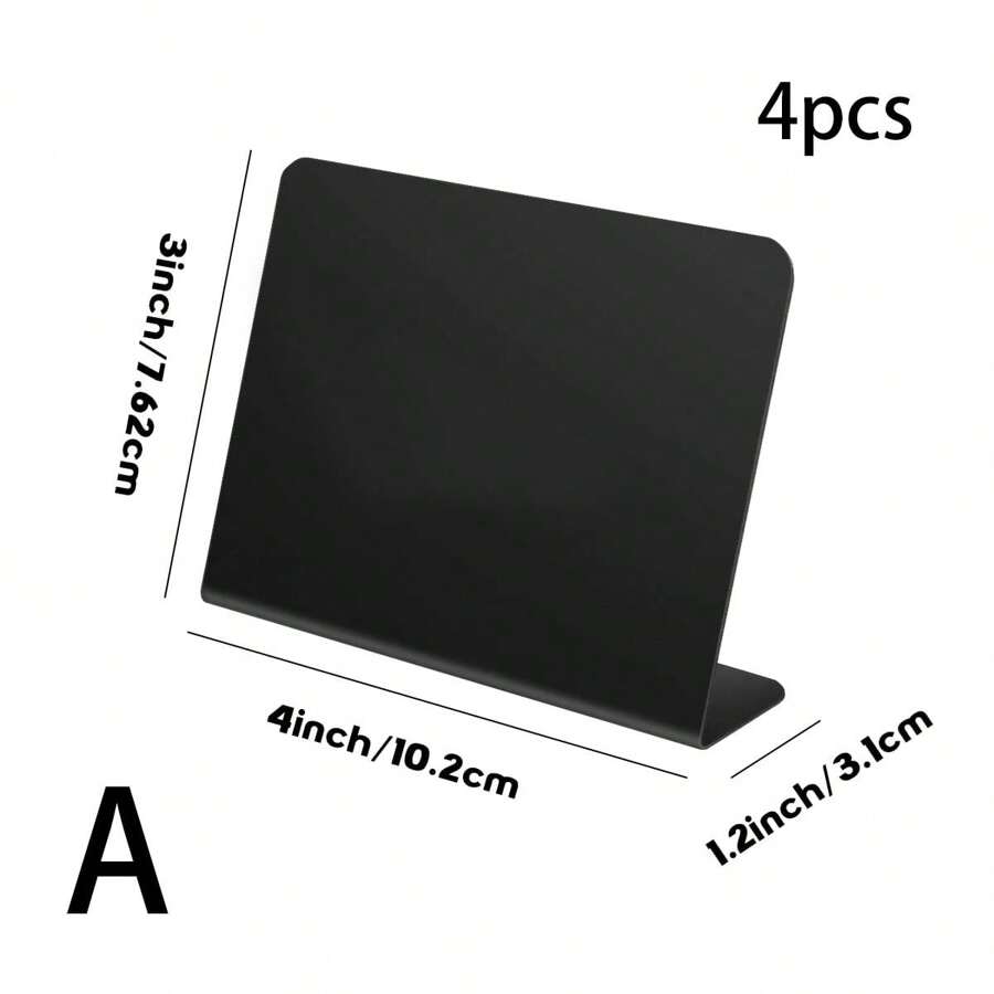 12pcs Shape Mini Acrylic Chalkboard Signs, Self-Adhesive Small Black ...