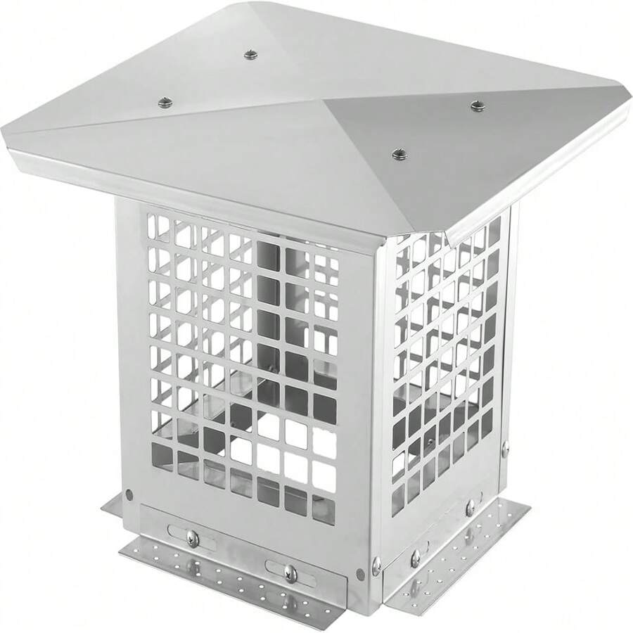 Roof Rain Chimney Cover, Galvanized Steel Fireplace Exhaust Cap ...