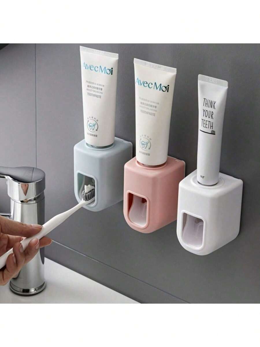 Automatic Toothpaste Dispenser, No-Drill, Wall-Mounted Bathroom ...