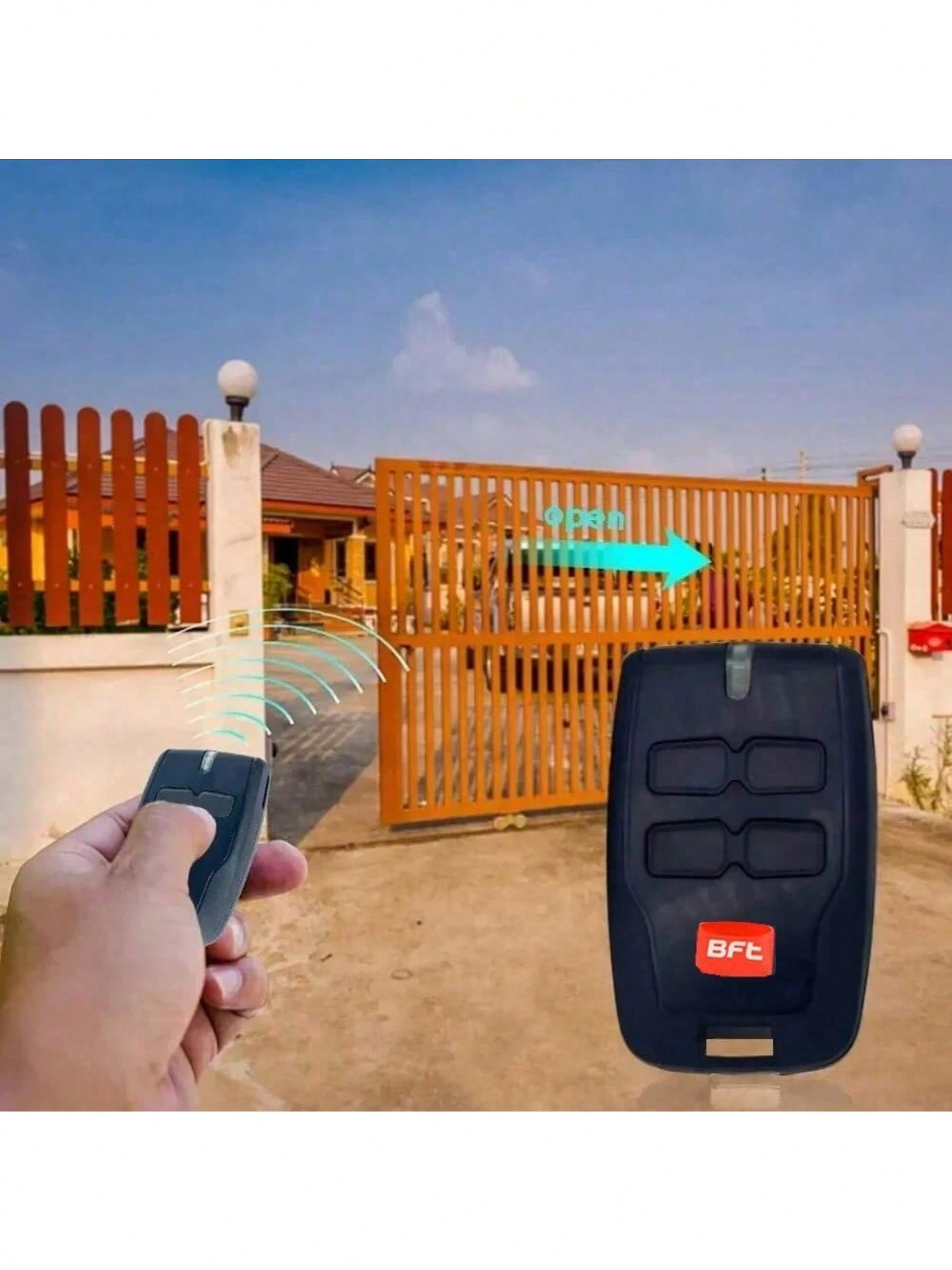 433MHz Rolling Code Clone Remote Wireless RF Electric Gate Garage Door ...