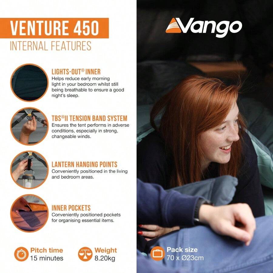Vango Venture 450 4 ManTunnel Tent | SHEIN USA