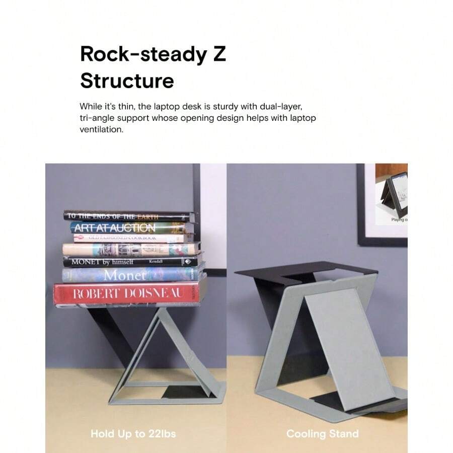 MOFT Z Laptop Stand For Desk Slim Adjustable Laptop Riser Foldable ...