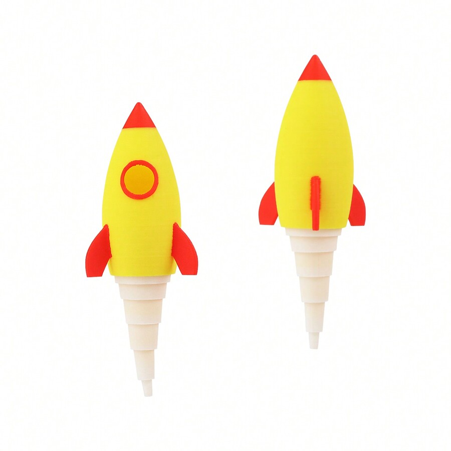 3D Printed Retractable Rocket Toy, Realistic Rocket Model, Stress ...
